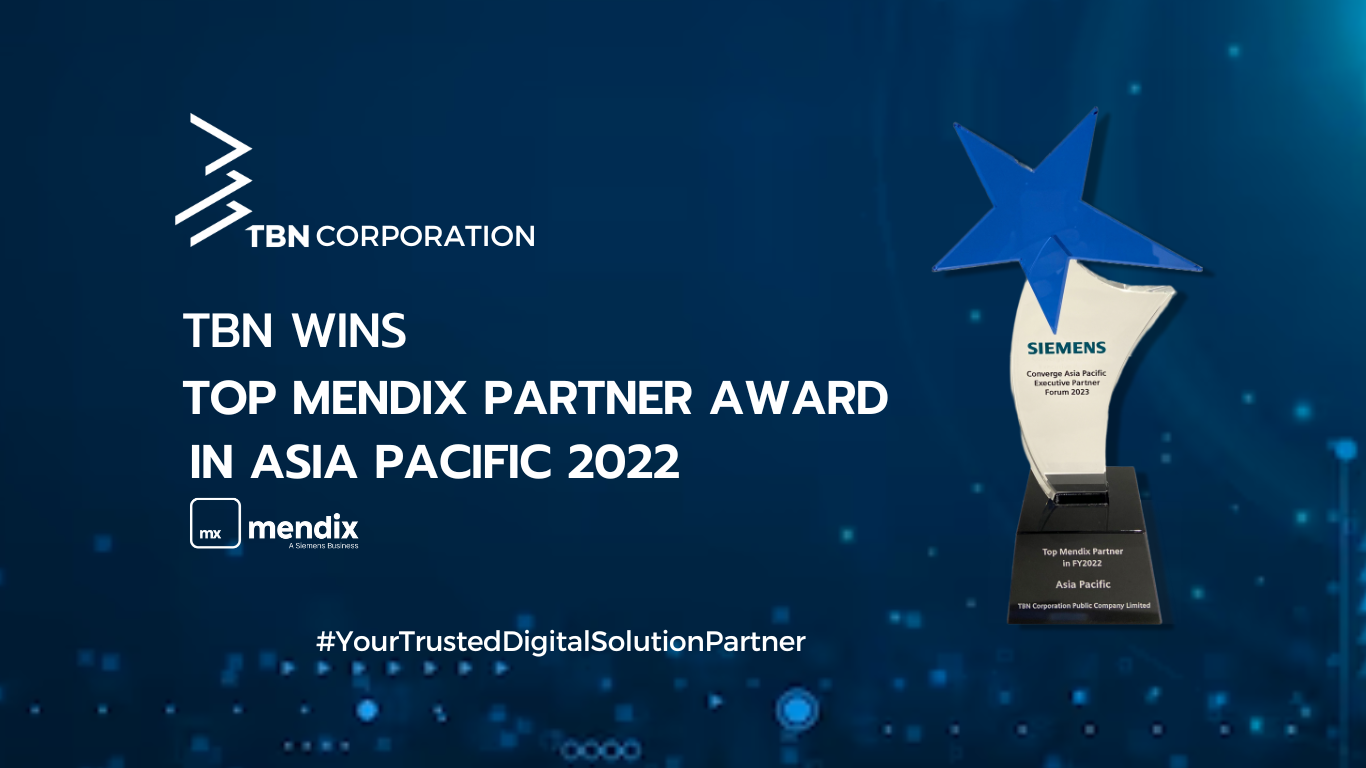 TBN Corporation wins TOP Mendix partner award in Asia Pacific 2022. - TBN